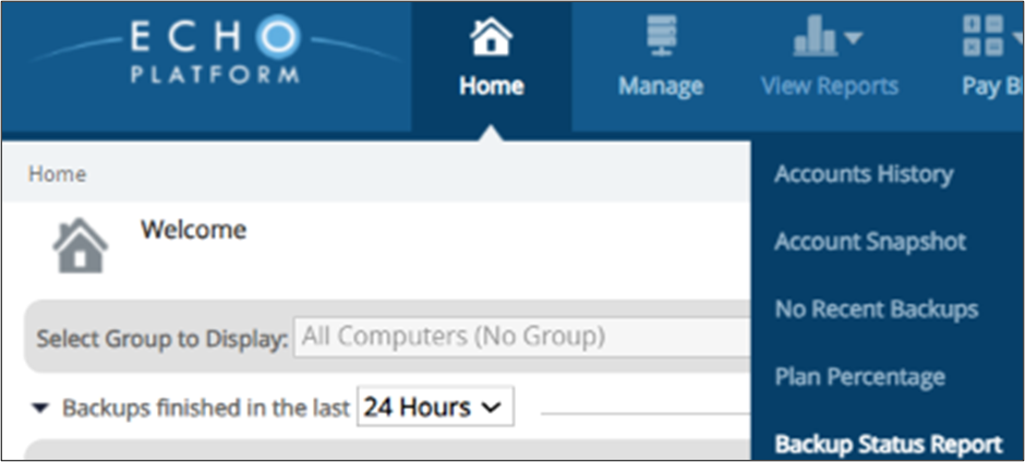 Accessing The Backup Status Report Barracuda Campus 